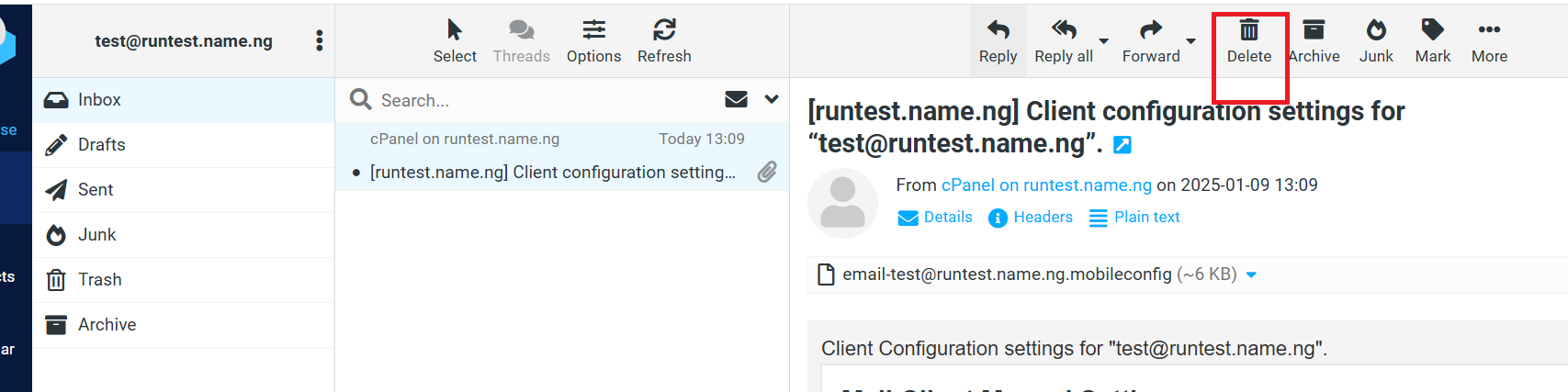 How to delete in webmail – help.cloudwafer.com